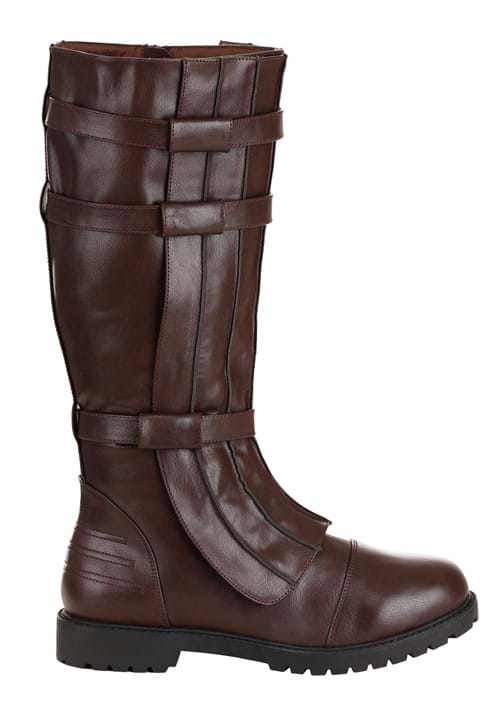 Adult Brown Costume Boots with Straps | Costume Boots